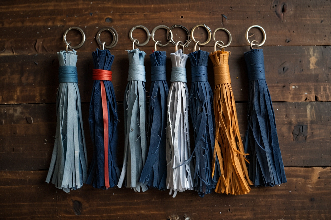 DIY Denim Keychain Tassels: How To Use Old Jeans | Sharmed Life